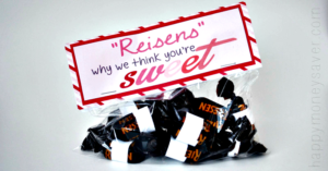Riesen Candy Valentine -- "Riesens I think you are sweet!"