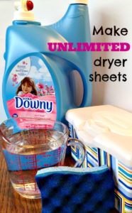 Unlimited Dryer Sheets with just 4 Household Ingredients