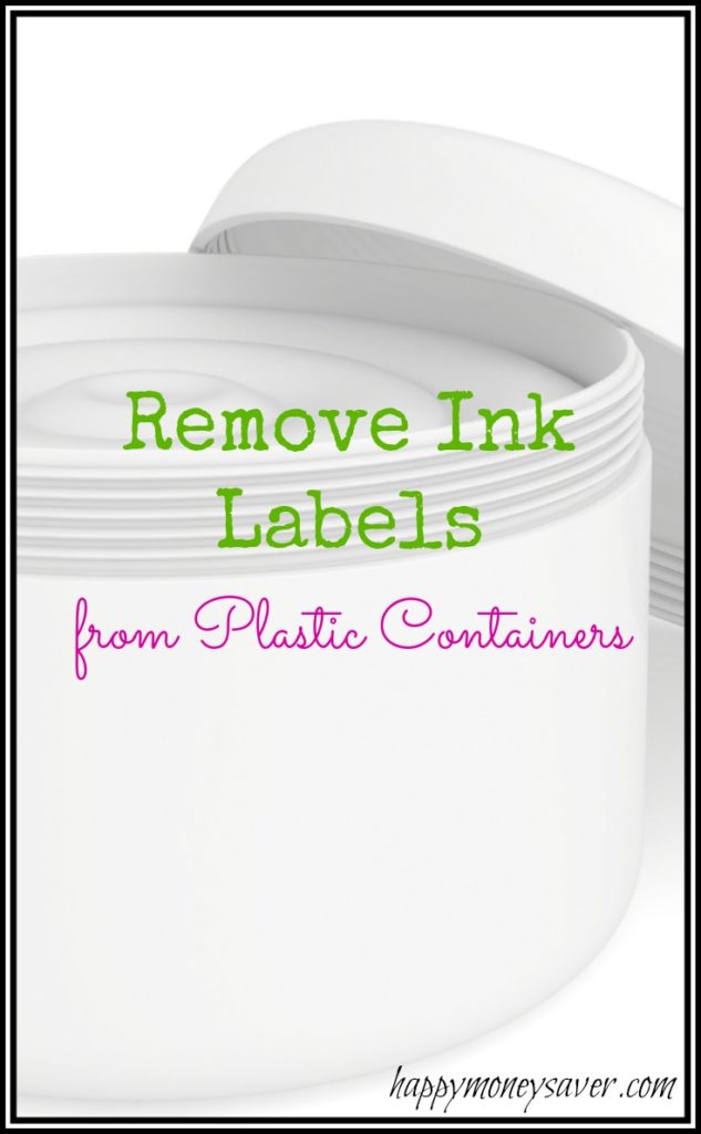 Remove Ink Labels from Plastic Containers