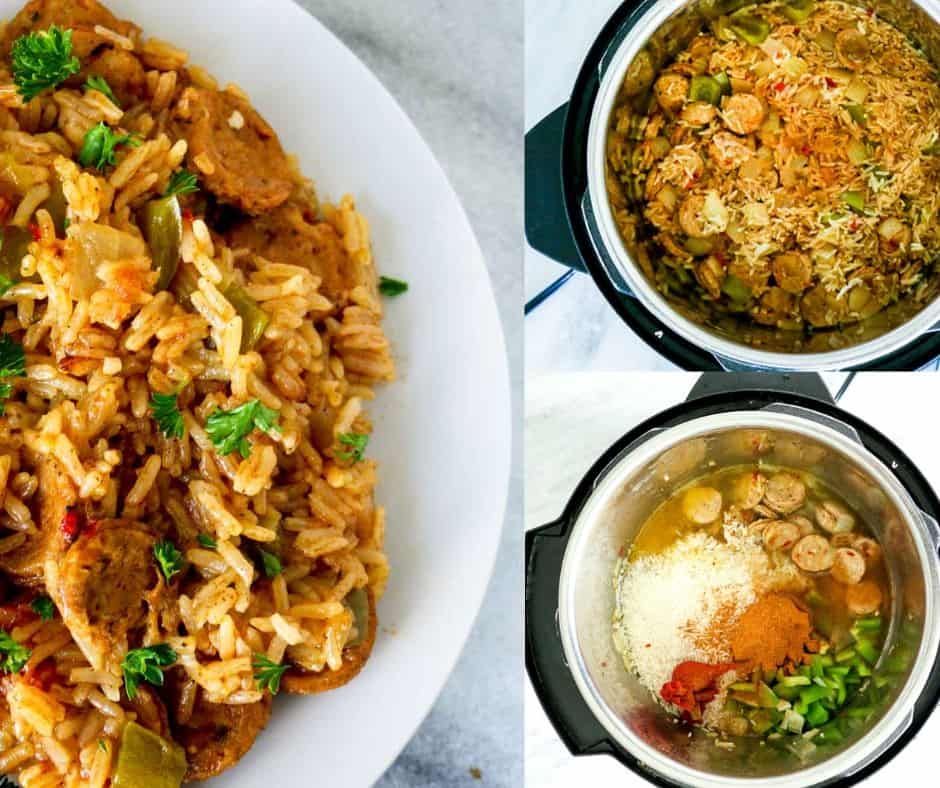 Pressure Cooker Cajun Chicken Sausage and Rice - Happy Money Saver