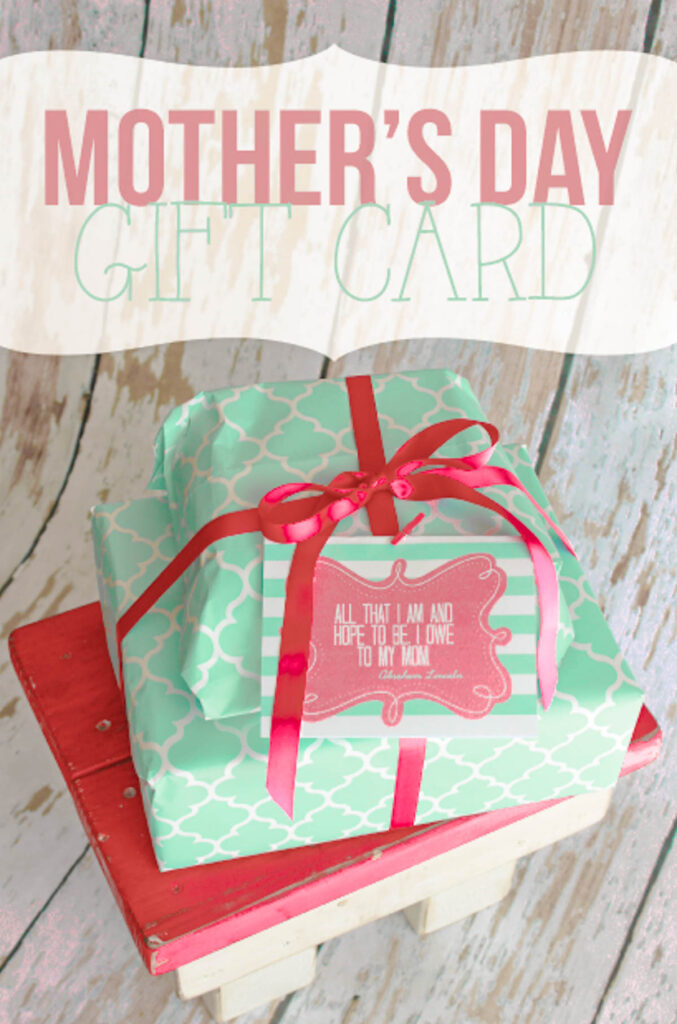 Free Printable Mother's Day Card (or Gift Tag!) | Happy Money Saver