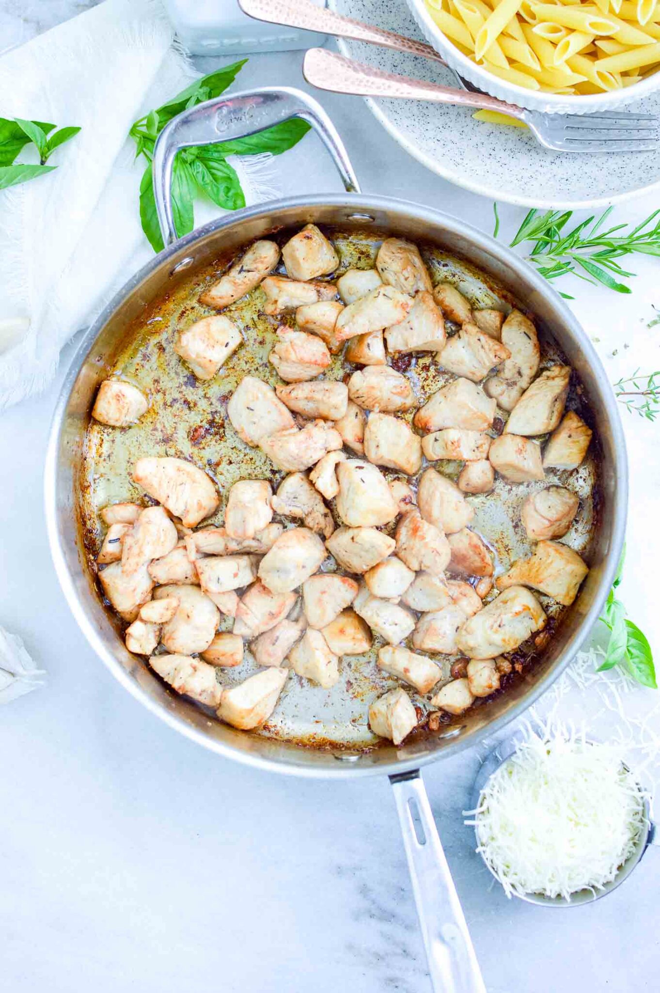 Garlic Chicken Pasta Recipe - Happy Money Saver