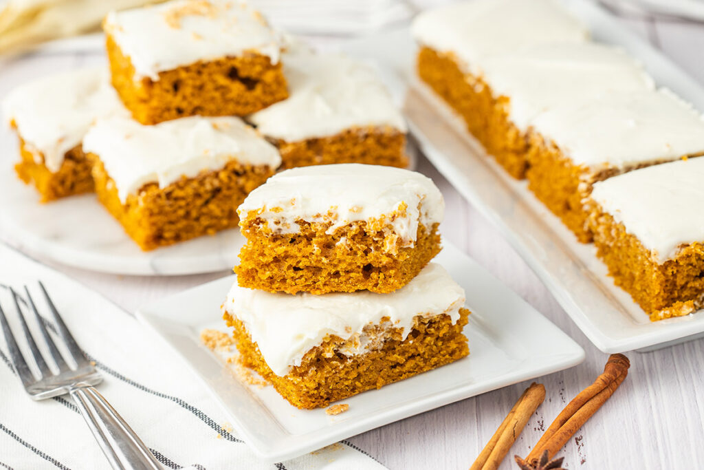 Easy Pumpkin Bars with Cream Cheese Frosting - Happy Money Saver